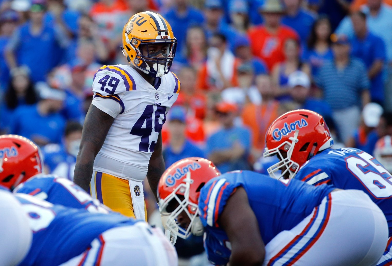 Arden Key, DE, LSU | Zone Coverage